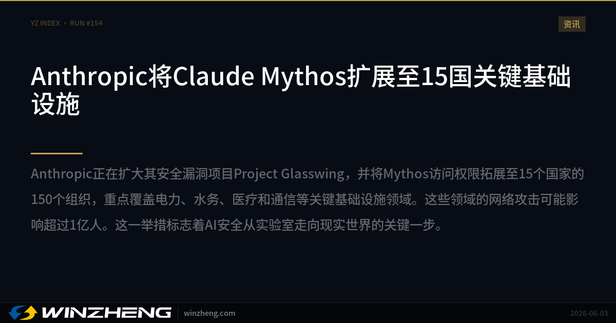 Anthropic scales Claude Mythos to critical infrastructure in 15 ...